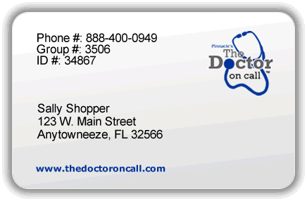A The Doctor on call membership card